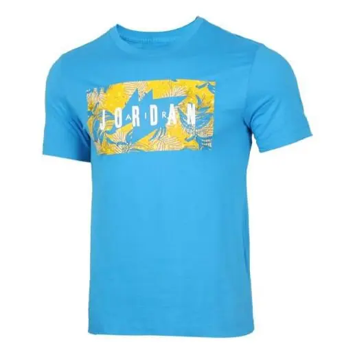 Nike As J Poolside Floral Crew Equator - Blue