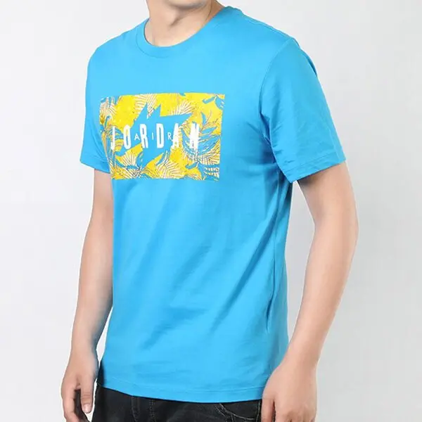 Nike As J Poolside Floral Crew Equator - Blue