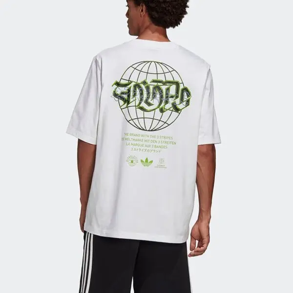 Adidas Originals Graphic Tee 3 Graffiti Printing Round Neck