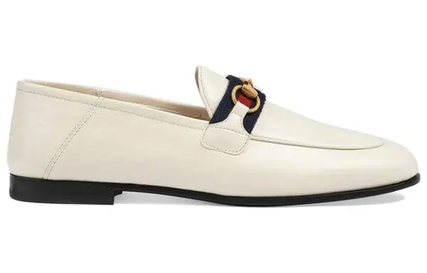 Gucci Horsebit Web Leather Loafers