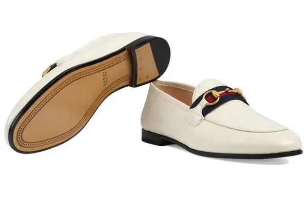 Gucci Horsebit Web Leather Loafers