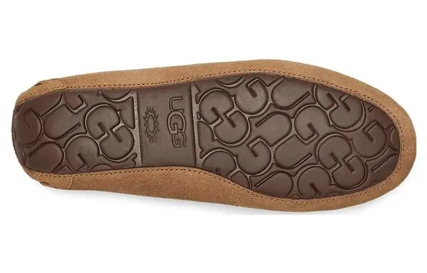 UGG Dakota Moccasin Slippers With Pom Detail - Brown/tan