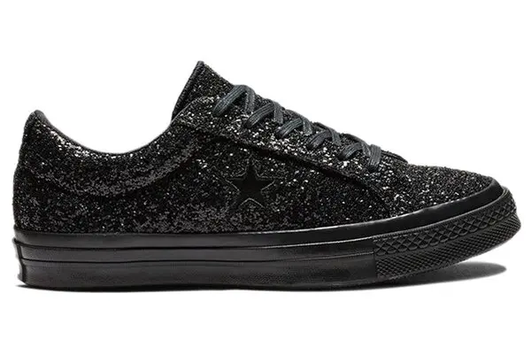 CONVERSE One Star Glitter Low Top Sneakers - Black
