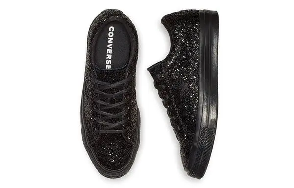 CONVERSE One Star Glitter Low Top Sneakers - Black