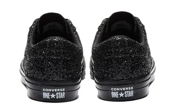 CONVERSE One Star Glitter Low Top Sneakers - Black
