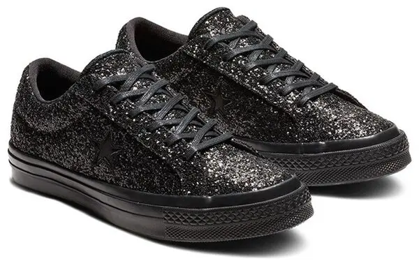 CONVERSE One Star Glitter Low Top Sneakers - Black