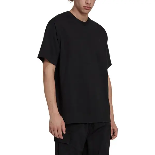 Adidas Solid Color Round Neck Pullover Short Sleeve Casual Black T-shirt - Multi-color
