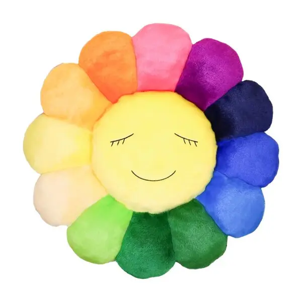TAKASHI MURAKAMI Flower Plush 60 Cm 'rainbow Yellow