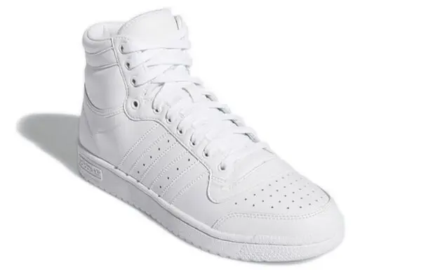 Adidas Top Ten High Top Lace Up Sneakers - White