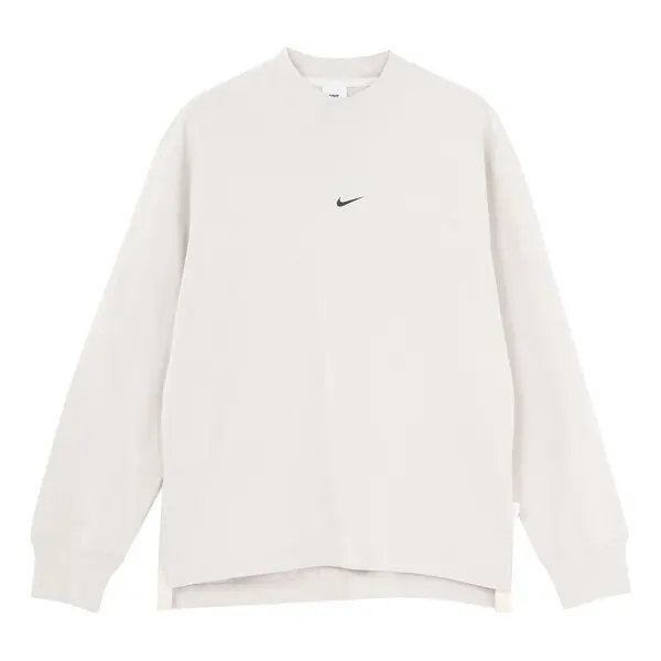 Nike Logo Pattern Loose Round Neck Long Sleeve T-shirt - Default Color