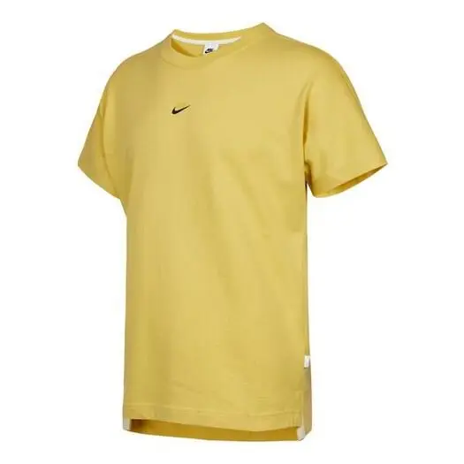 Nike Logo Sports Short Sleeve T-shirt - Yellow