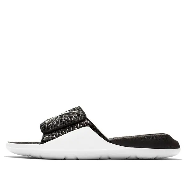 JORDAN Air Hydro 7 V2 Burst Crack Slides - Black And White