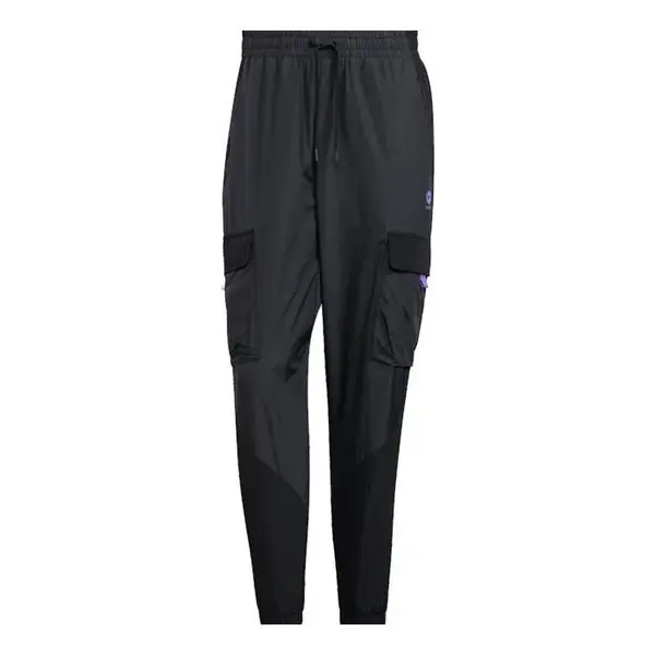 Adidas Neo Solid Color Multiple Pockets Woven Bundle Feet Sports Pants/trousers/joggers Black - Multi-color