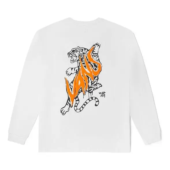 VANS Embroidered Logo Round Neck Long Sleeves Couple Style - White