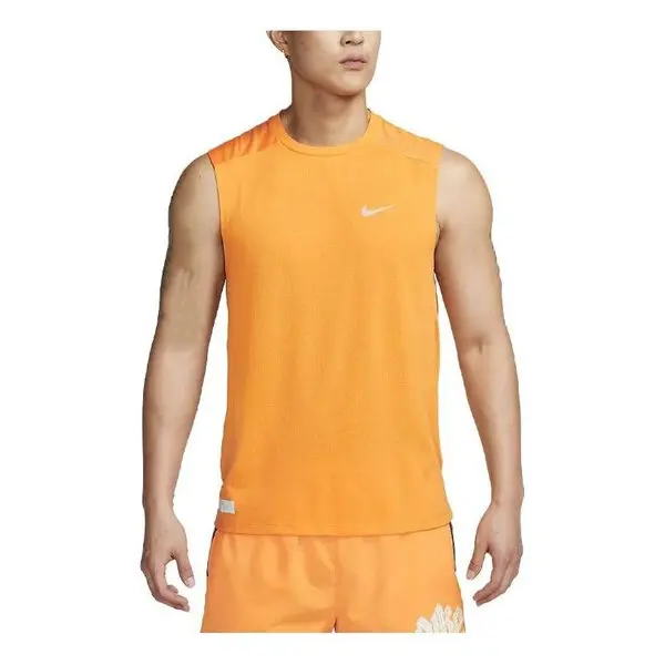Nike Dri-fit Run Division Rise 365 Sleeveless Top - Orange