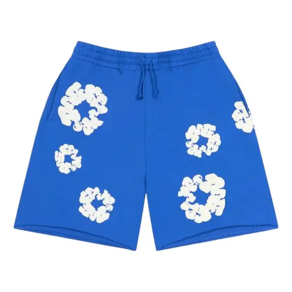 DENIM TEARS Cotton Wreath Sweatshorts - Blue