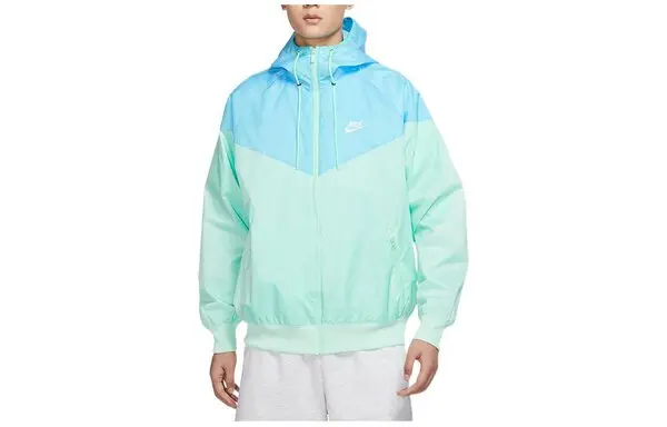 Nike Windrunner Full-zip Drawstring Hoodie 'blue