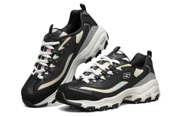 Sketchers D'lites 1.0 Athletic Sneakers - Black/white/grey