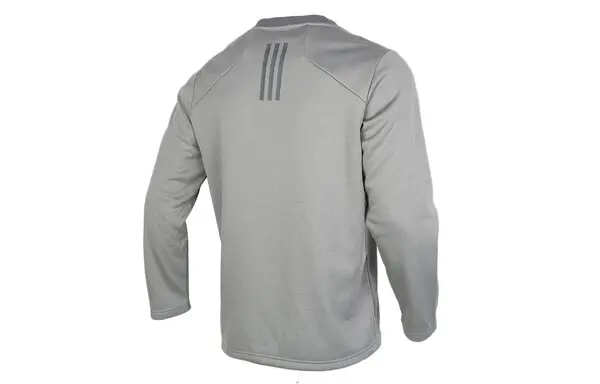 Adidas Fleece Lined Long Sleeve Crewneck With Zippered Pocket