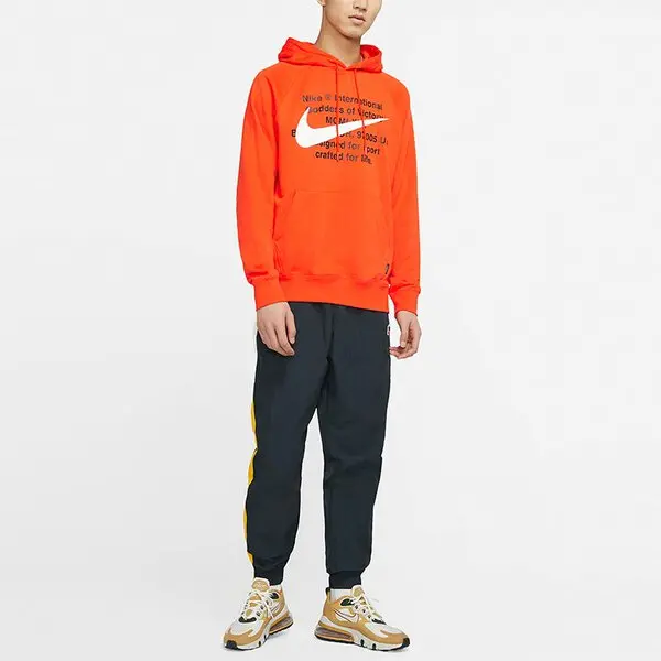 Nike Pullover Hoodie With Large Swoosh Graphic