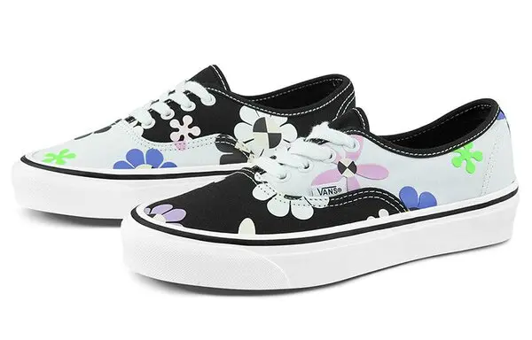 VANS Authentic 44 Dx Anaheim Factory Psychedelic Floral Sneakers - Black/white