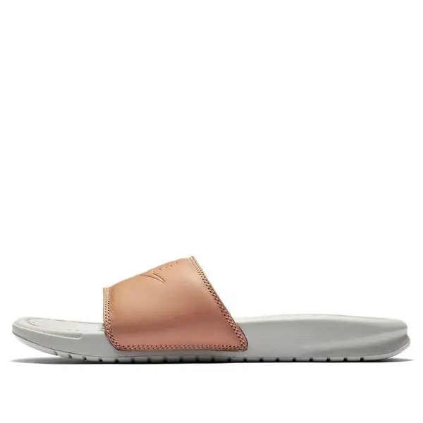 Nike Benassi Jdi Bp Vachetta Tan Slides - Pink/blue