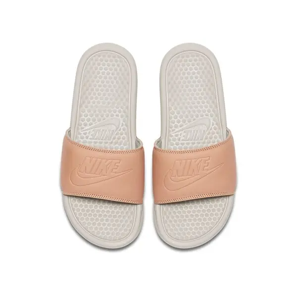 Nike Benassi Jdi Bp Vachetta Tan Slides - Pink/blue