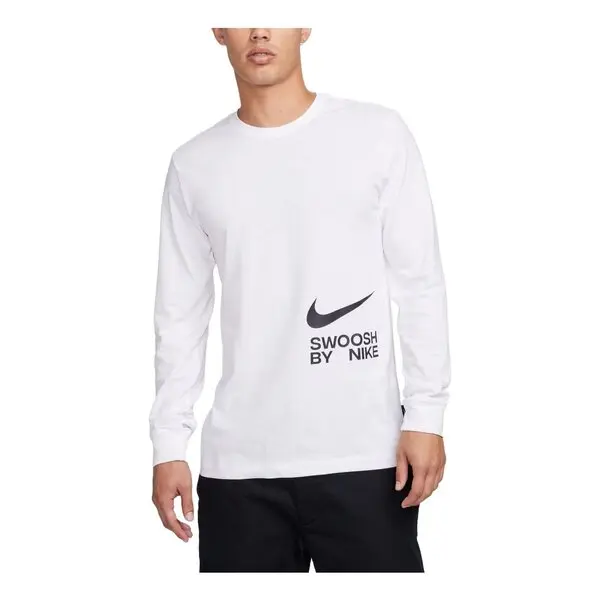 Nike Big Swoosh Long Sleeve T-shirt - White