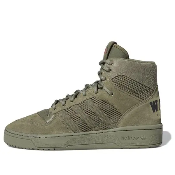 Adidas X Fat Tiger Workshop Rivalry Hi "we All We Got" Sneakers - Green