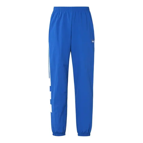 Adidas Balanta Track Pants Splicing Contrasting Colors White Blue Bundle Feet Blue - Whiteblue