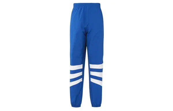 Adidas Balanta Track Pants Splicing Contrasting Colors White Blue Bundle Feet Blue