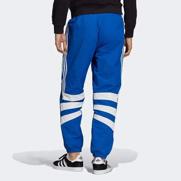 Adidas Balanta Track Pants Splicing Contrasting Colors White Blue Bundle Feet Blue