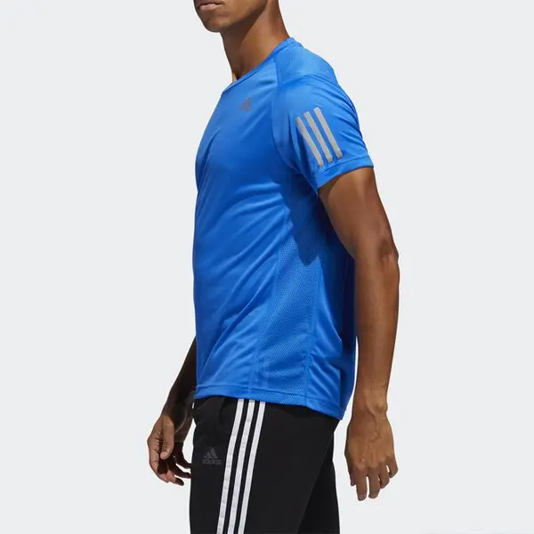 Adidas Own The Run Short Sleeve Performance Tee - Blue