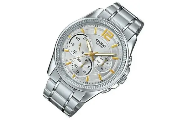 Casio Enticer Series Quartz Analog Watch With Stainless Steel Bracelet
