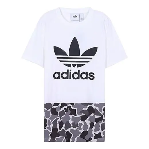 Adidas Originals Short Sleeve T-shirt With Camouflage Print - White