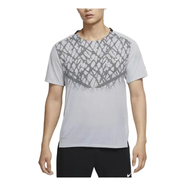 Nike Dri-fit Adv Techknit Reflective Design Running Short Sleeve - Multi-color