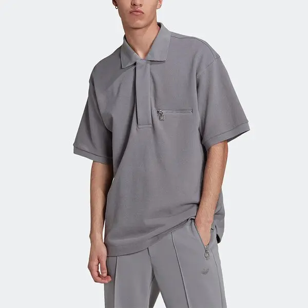 Adidas Originals X Blue Version Polo Shirt 'light Gray