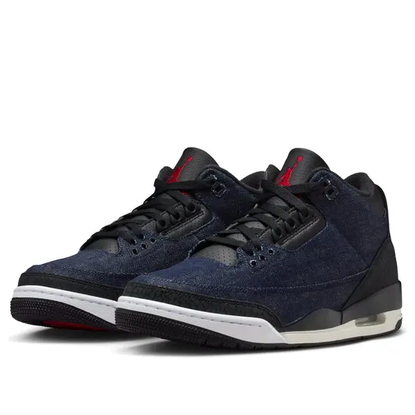JORDAN 3 Retro X Levi's Indigo Sneakers - Denim/black/sail