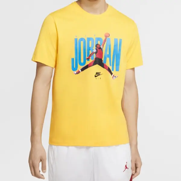 JORDAN Design Short Sleeve T-shirt - Yellow