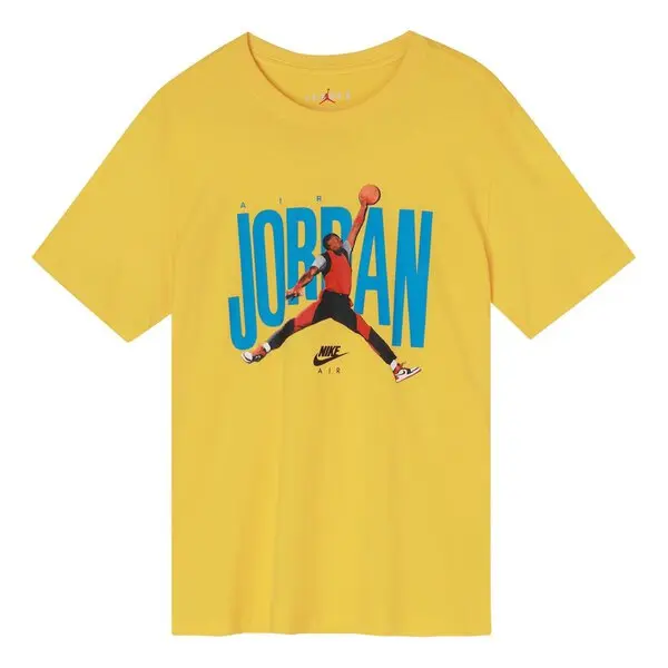 JORDAN Design Short Sleeve T-shirt - Yellow