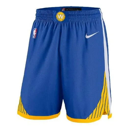 Nike Nba Golden State Warriors Icon Edition Swingman Basketball Shorts - Blue