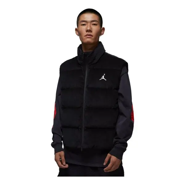 JORDAN Air Flight Down Vest - Black/black