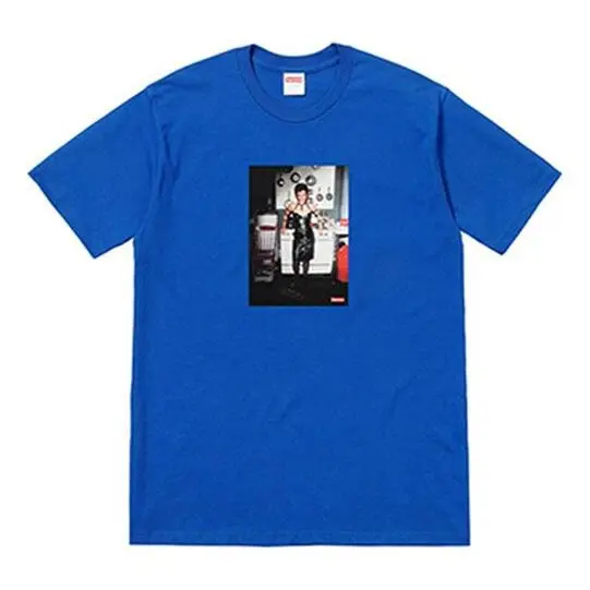 Supreme Ss18 Nan Goldin Nan As A Dominatrix Royal Tee - Blue