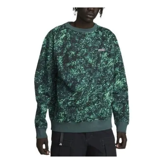 Nike Therma-fit All Over Print Hoodie - Green
