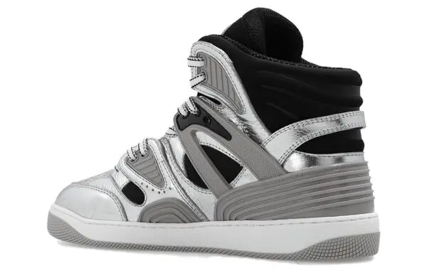 Gucci Basket High-top Sneakers - Silver/black