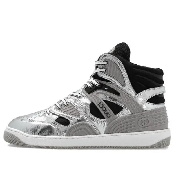 Gucci Basket High-top Sneakers - Silver/black