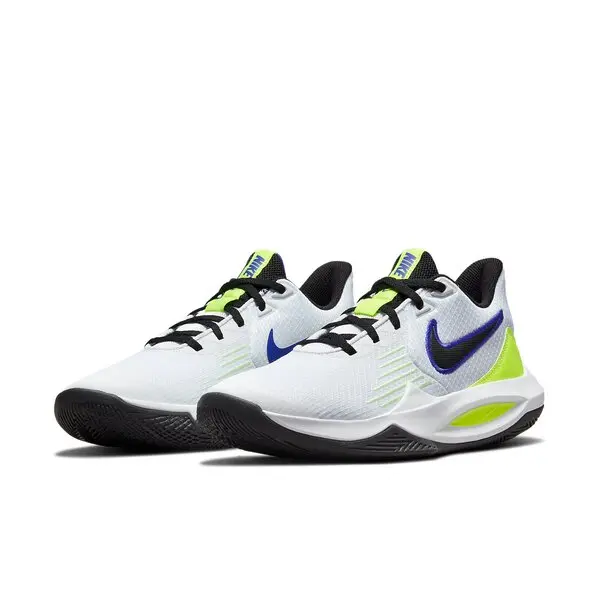 Nike Precision 5 Basketball Sneakers - White/black/green