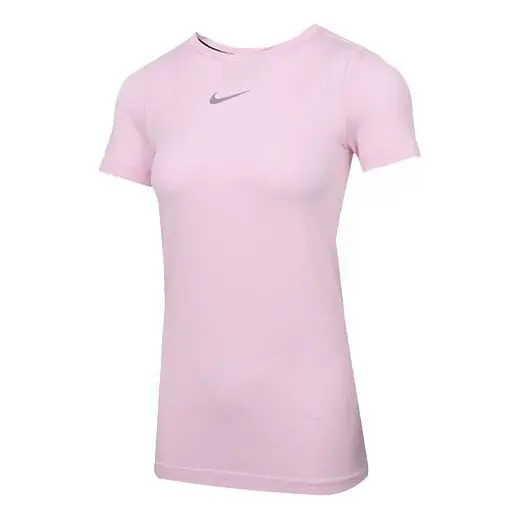 Nike Dri-fit Running Short Sleeve T-shirt - Pink