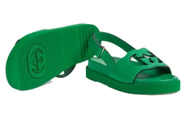 Gucci Interlocking G Leather Sandals