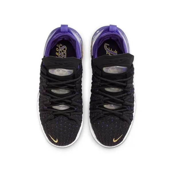 Nike Lebron 18 Lakers Athletic High Top Sneakers - Black